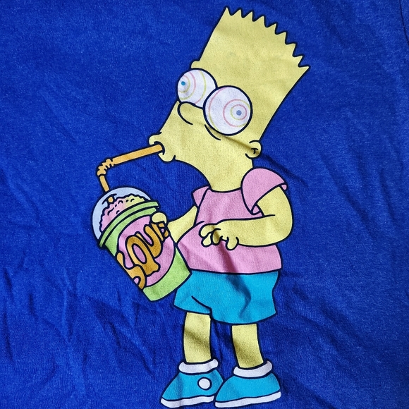 Simpsons | Shirts | Bart Simpson Trippy Squishee Slushy Drink Mens S Blue Graphic Tshirt Tee The ...